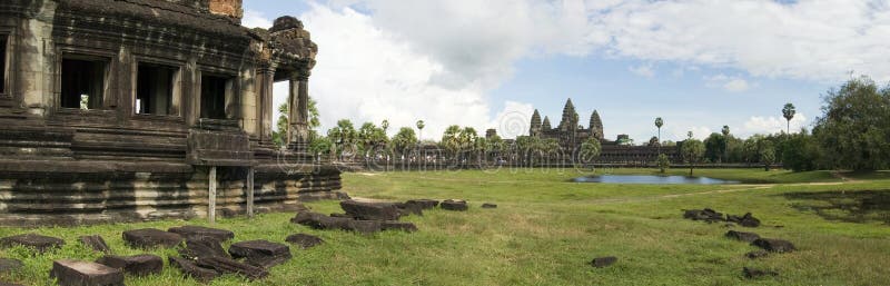 Angkor Wat Temple, Viewed from the Southern Library, Cambodia Stock ...