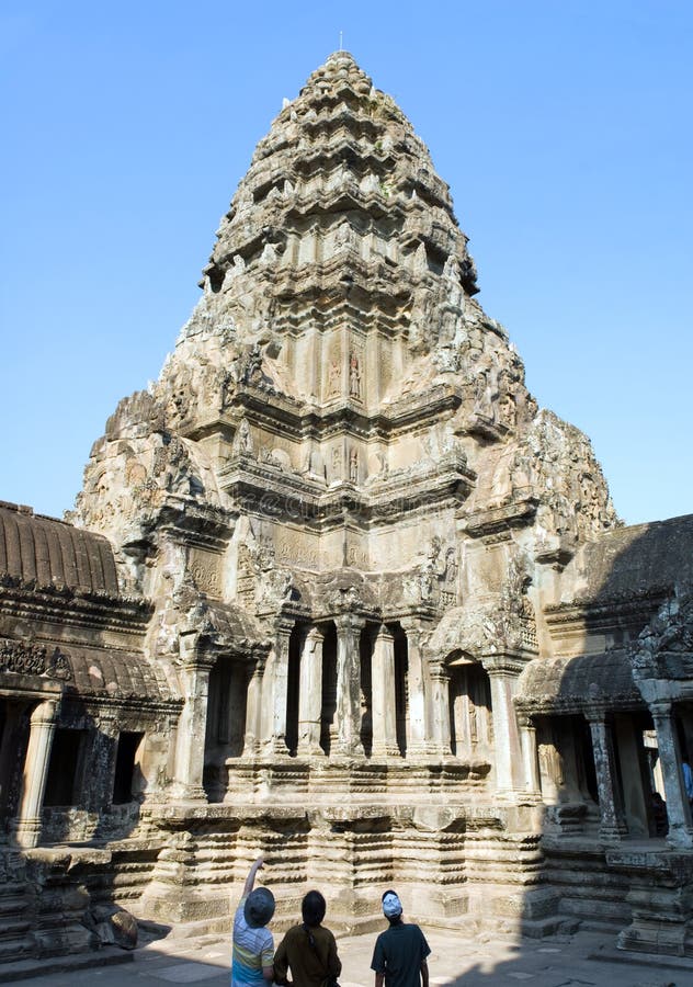 Angkor Wat tower stock image. Image of archaeology, khmer - 2453235