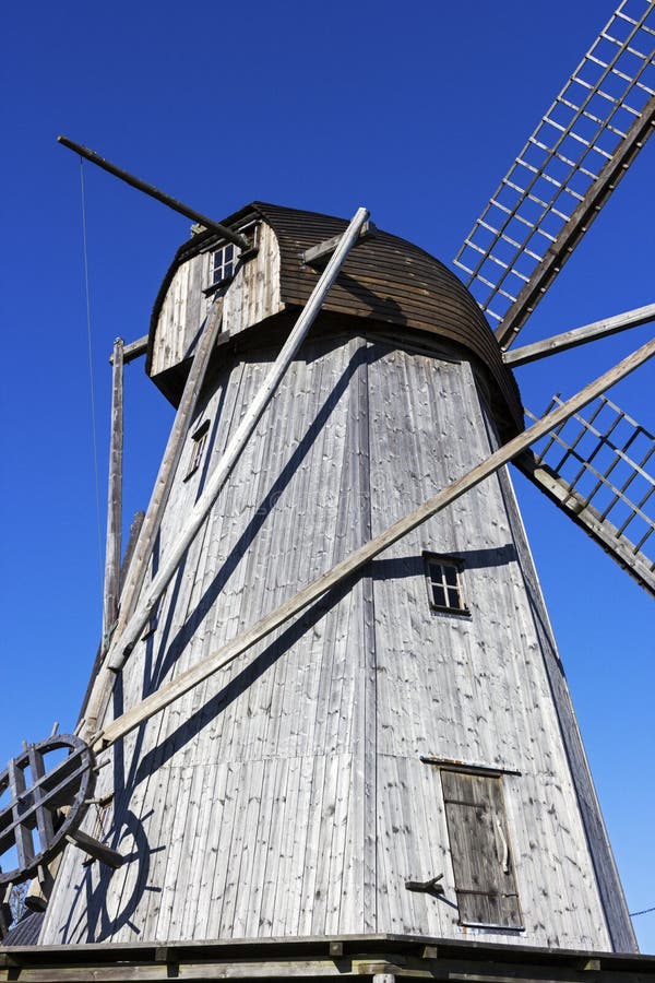 Angla Windmill Hill on Saaremaa Island in Estonia Stock Photo - Image ...