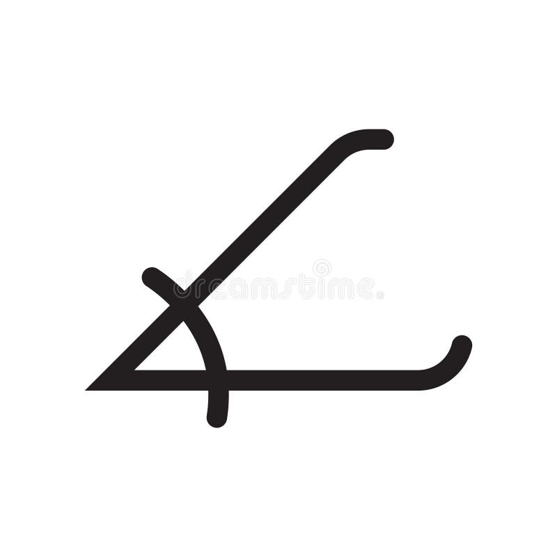 Angle of Acute Shape Icon Vector Sign and Symbol Isolated on White ...