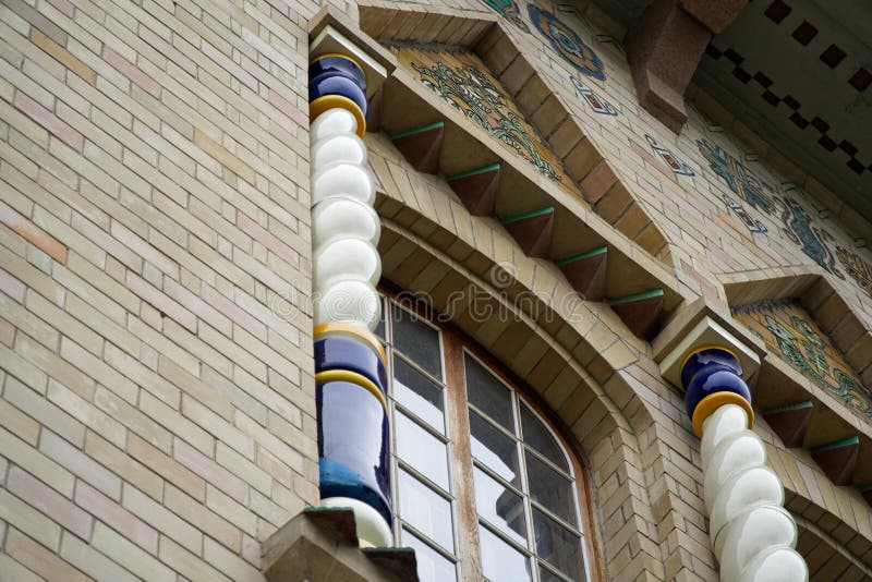 Angle of Antique Building Wth Windows. Architecture Large Building of ...