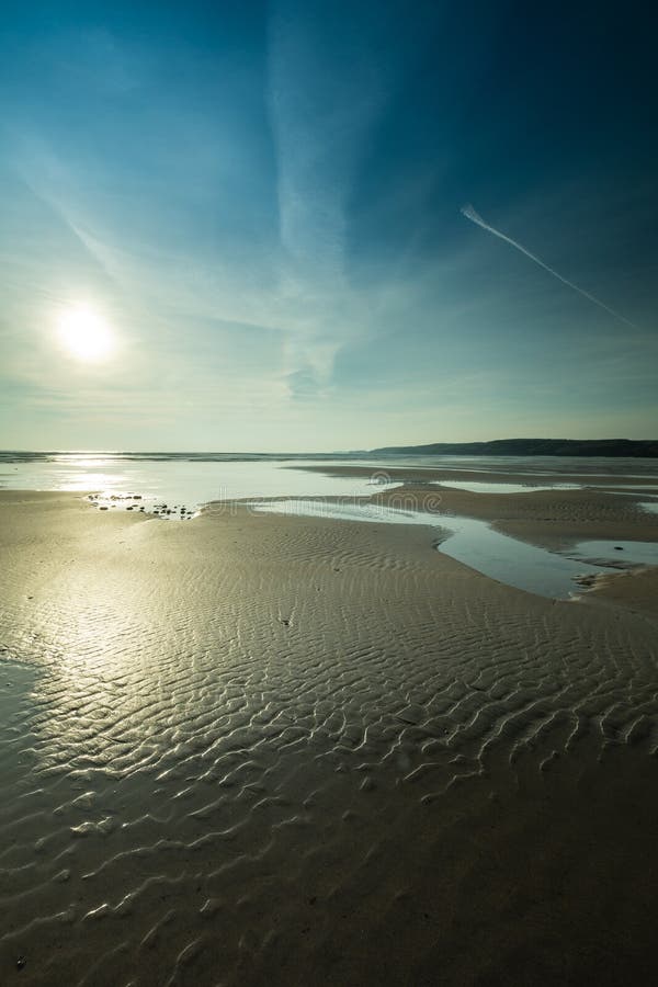 Angle Bay, Pembrokeshire As the Sun Goes Down Stock Image - Image of ...