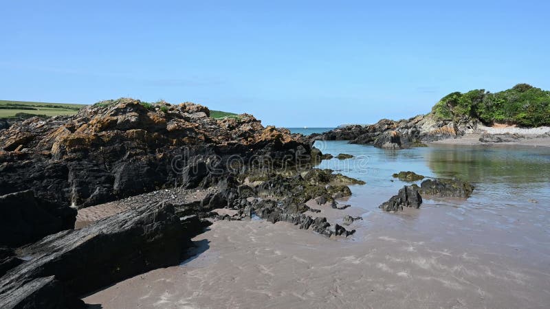 Angle Bay on the West Coast of Wales Stock Video - Video of colour ...
