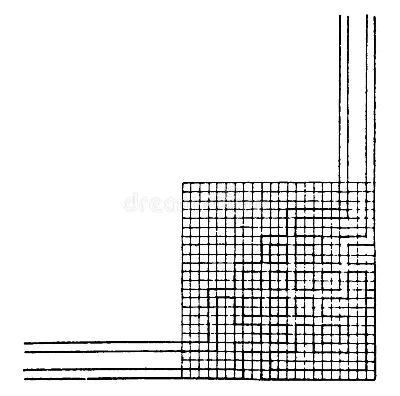 Simple Border is a Narrow Pattern Full Page Border, Vintage Engraving ...