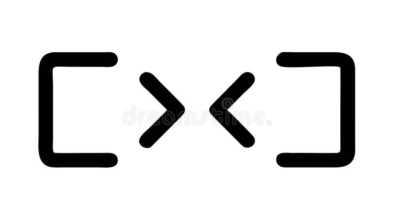 Angle Brackets Code Symbols Programming Text Icon Vector Design 3595