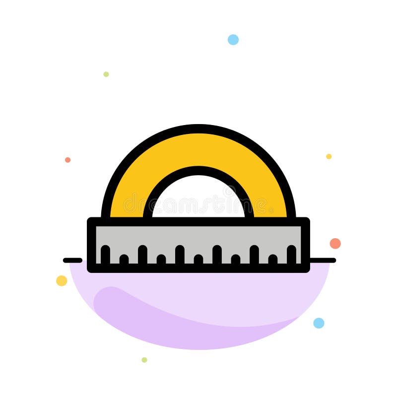 Angle, Construction, Measure, Ruler, Scale Abstract Flat Color Icon ...