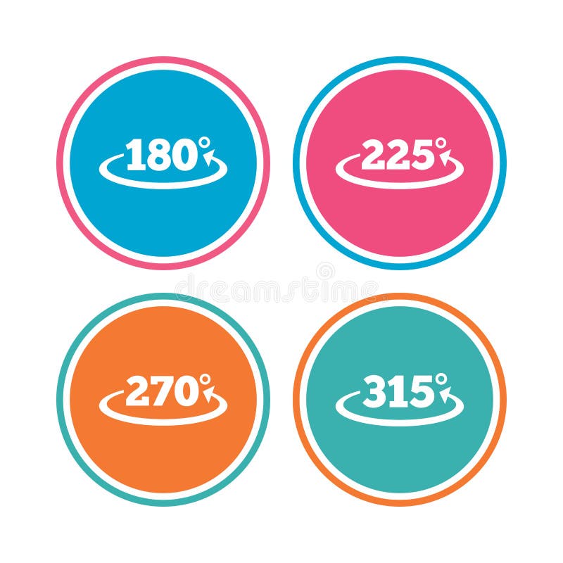 Angle Degrees Icons. Geometry Math Signs. Stock Vector - Illustration ...