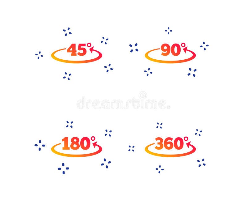 Angle Degrees Icons. Geometry Math Signs. Vector Stock Vector ...