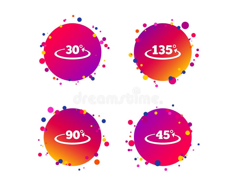 Angle Degrees Icons. Geometry Math Signs. Vector Stock Vector ...