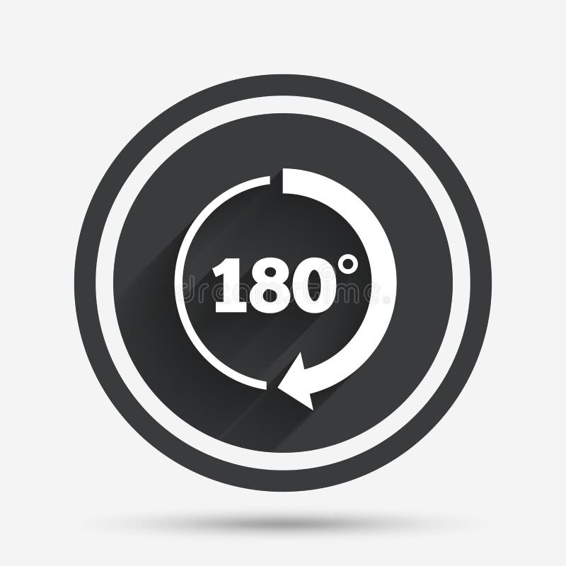 Angle 180 Degrees Sign Icon. Geometry Math Symbol Stock Vector ...