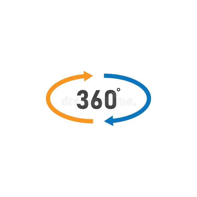 Angle 360 Degrees Sign Icon. Geometry Math Symbol Stock Illustration ...