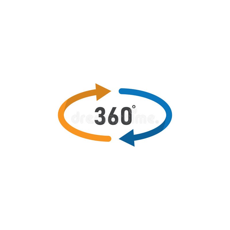 Angle 360 Degrees Sign Icon. Geometry Math Symbol Stock Illustration ...