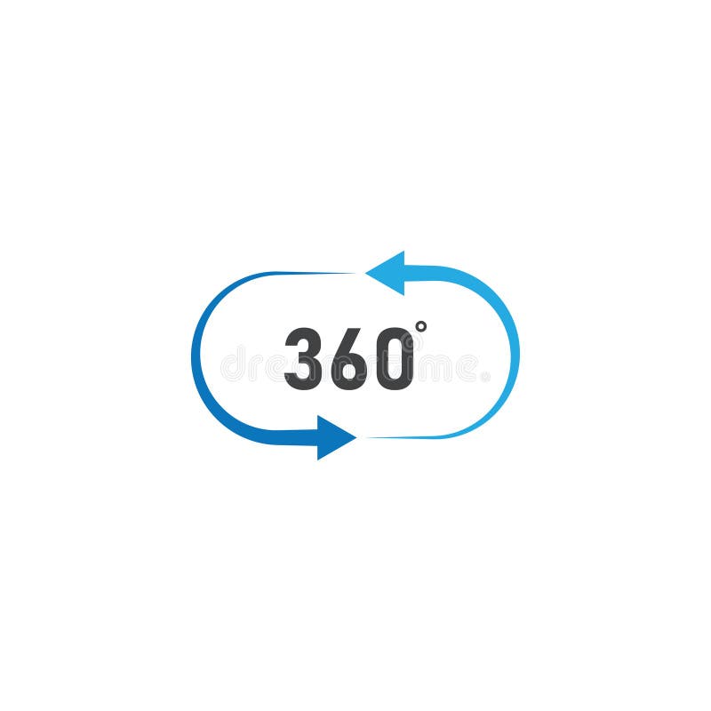 Angle 360 Degrees Sign Icon. Geometry Math Symbol Stock Illustration ...