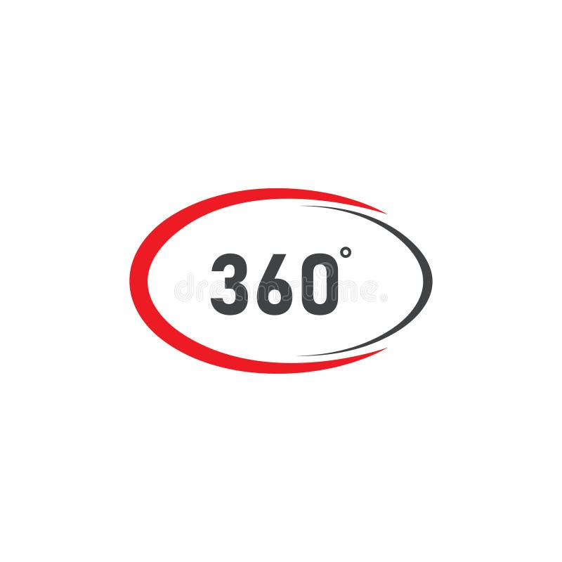 Angle 360 Degrees Sign Icon. Geometry Math Symbol Stock Illustration ...