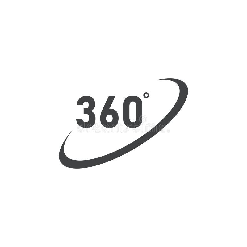 Angle 360 Degrees Sign Icon. Geometry Math Symbol Stock Illustration ...