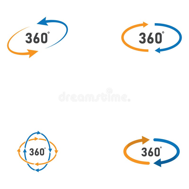 Angle 360 Degrees Sign Icon. Geometry Math Symbol Stock Illustration ...