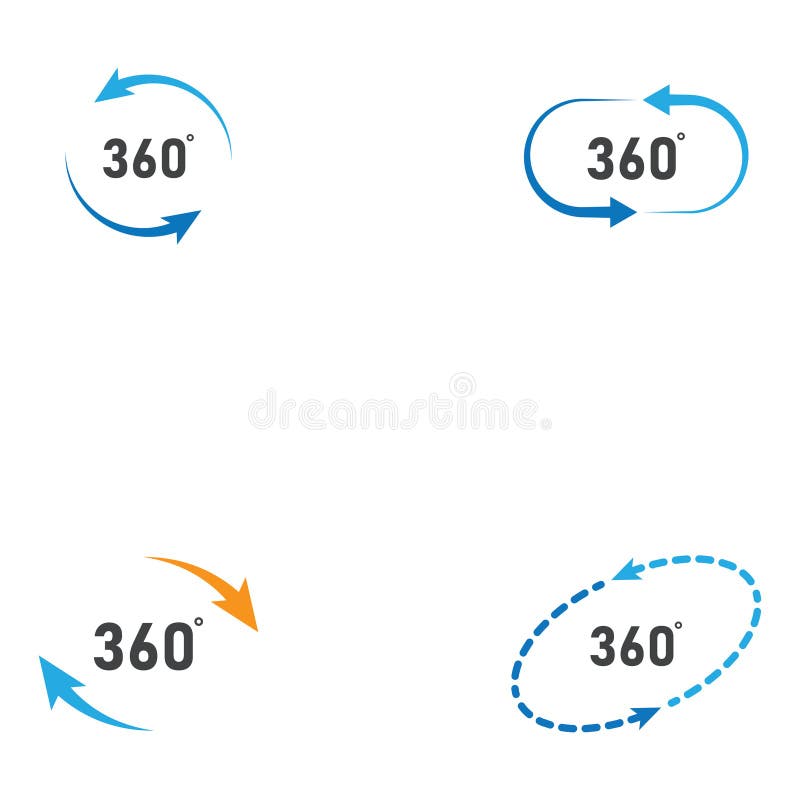 Angle 360 Degrees Sign Icon. Geometry Math Symbol Stock Illustration ...
