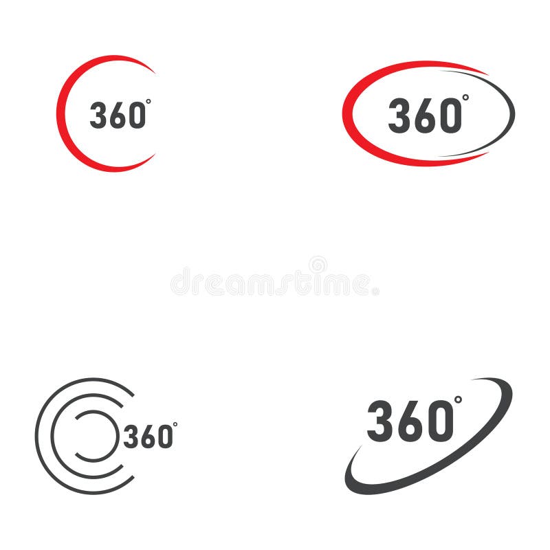 Angle 360 Degrees Sign Icon. Geometry Math Symbol Stock Illustration ...