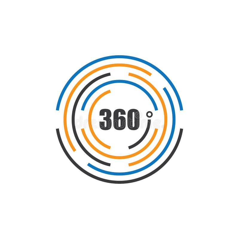 Angle 360 Degrees Sign Icon Stock Vector - Illustration of degrees ...