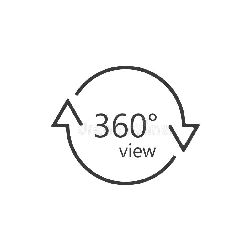 Angle 360 Degrees Sign Icon Stock Vector - Illustration of camera ...