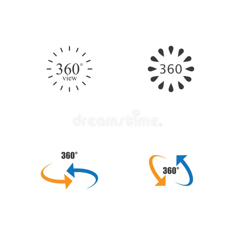 Angle 360 Degrees Sign Icon Stock Vector - Illustration of perspective ...