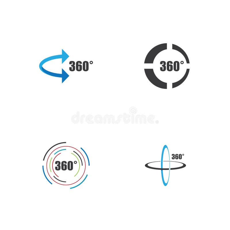 Angle 360 Degrees Sign Icon Stock Vector - Illustration of isolated ...