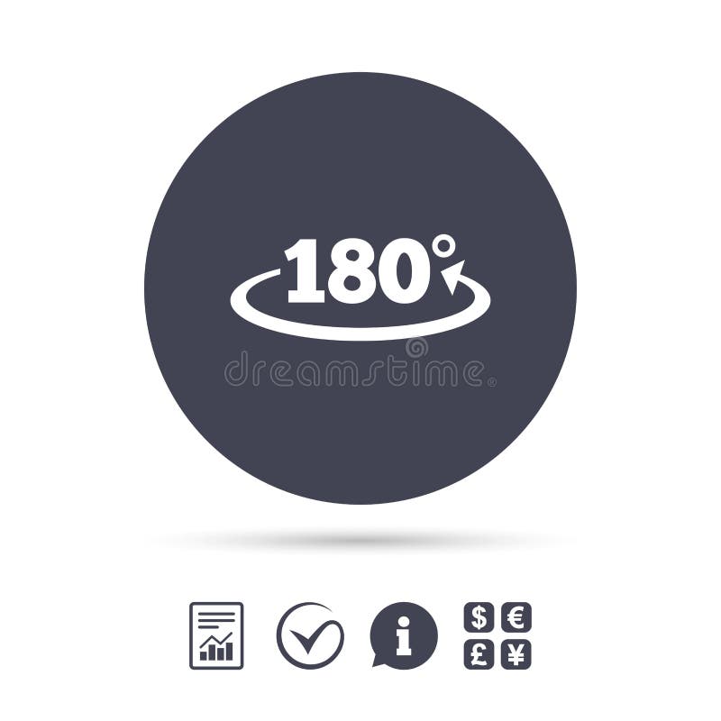 Angle 180 Degrees Sign Icon. Geometry Math Symbol Stock Vector ...