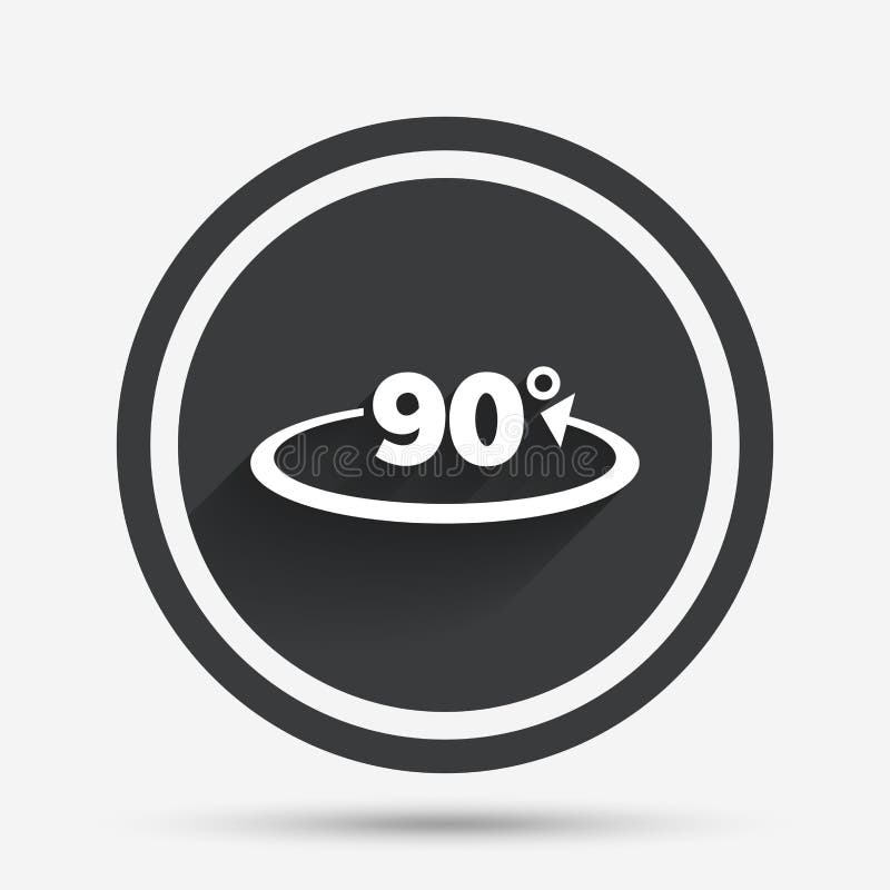 Angle 90 Degrees Sign Icon. Geometry Math Symbol Stock Vector ...