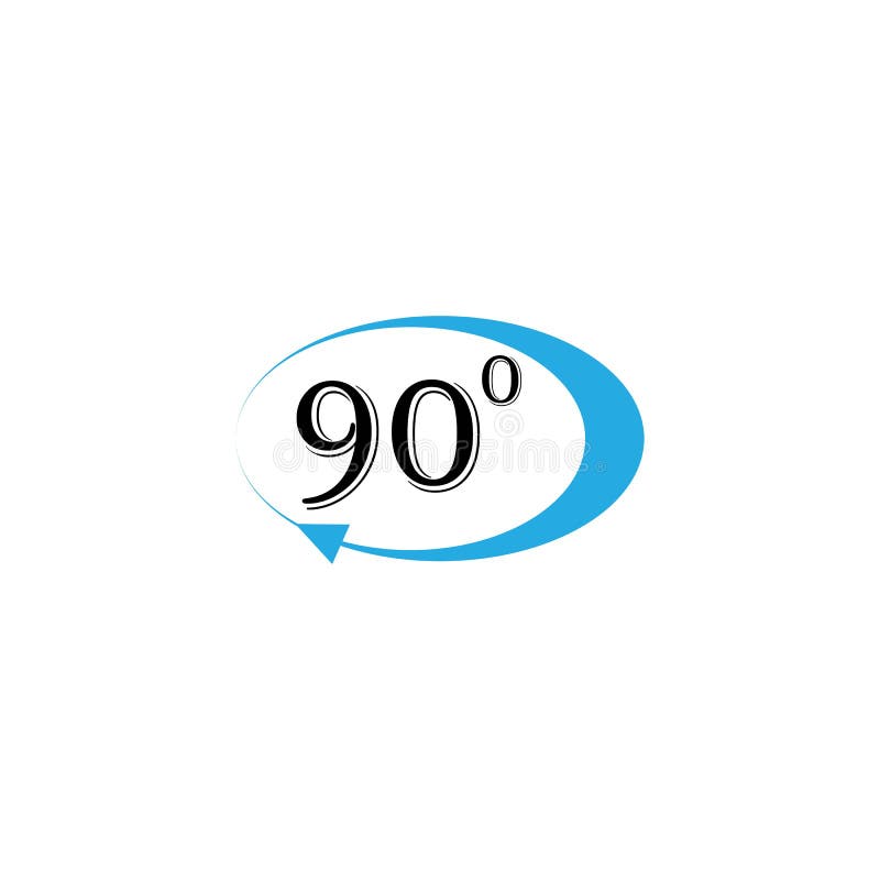Angle 90 Degrees Sign Icon. Geometry Math Symbol. Right Angle. Classic ...
