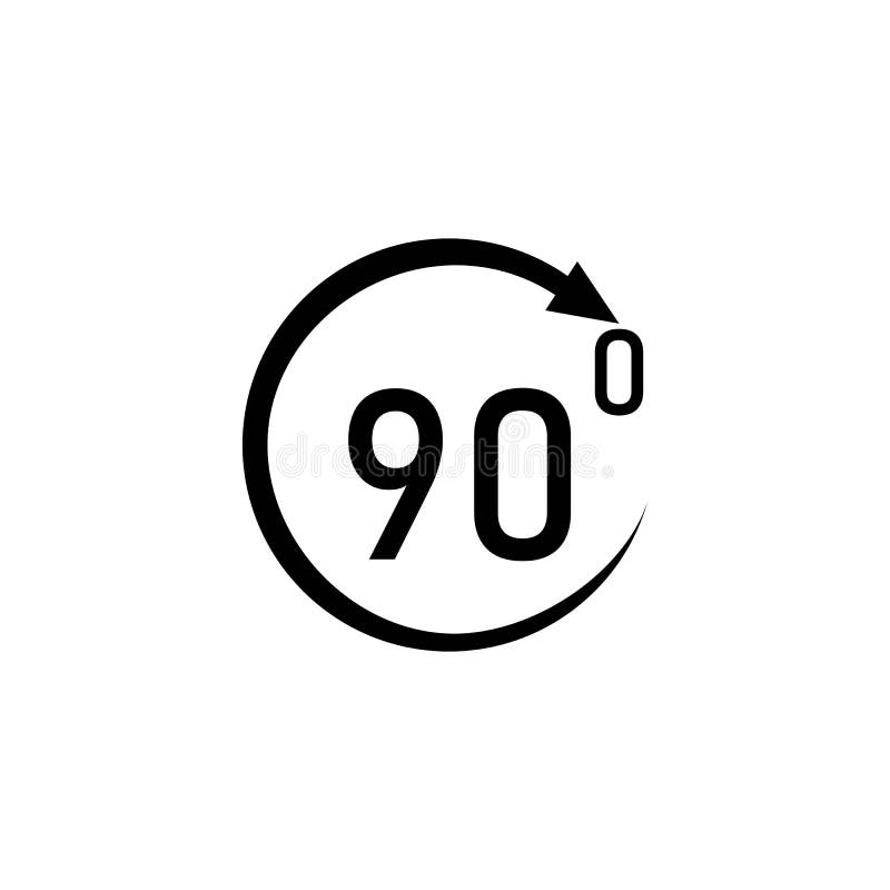 Angle 90 Degrees Sign Icon. Geometry Math Symbol. Right Angle. Classic ...