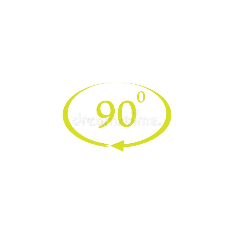 Angle 90 Degrees Sign Icon. Geometry Math Symbol. Right Angle. Classic ...