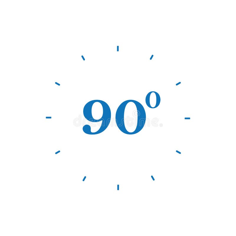 Angle 90 Degrees Sign Icon. Geometry Math Symbol. Right Angle. Classic ...