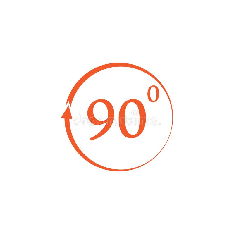Angle 90 Degrees Sign Icon. Geometry Math Symbol. Right Angle. Classic ...