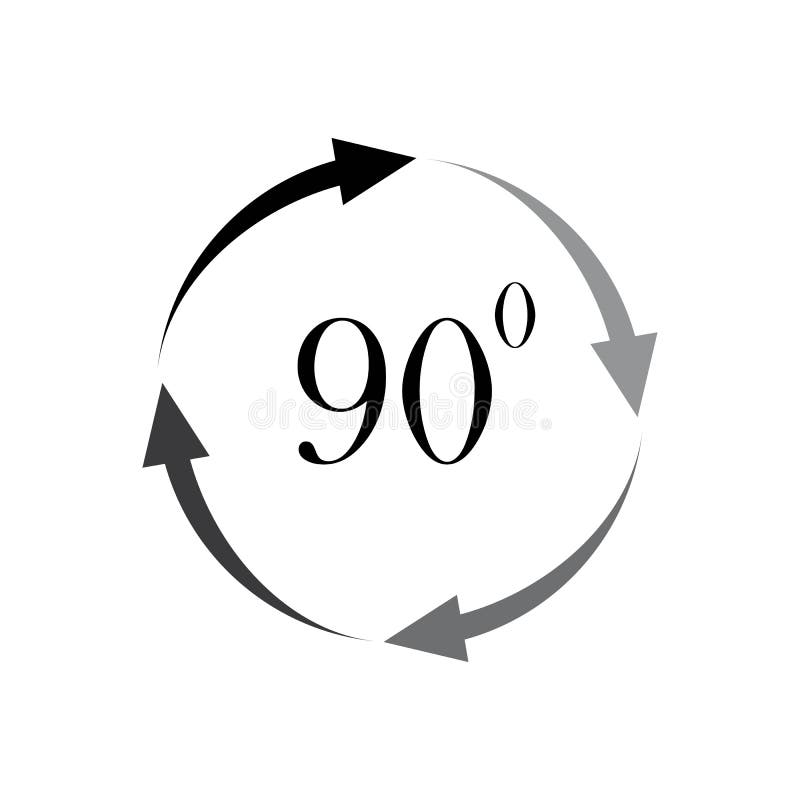 Angle 90 Degrees Sign Icon. Geometry Math Symbol. Right Angle. Classic ...