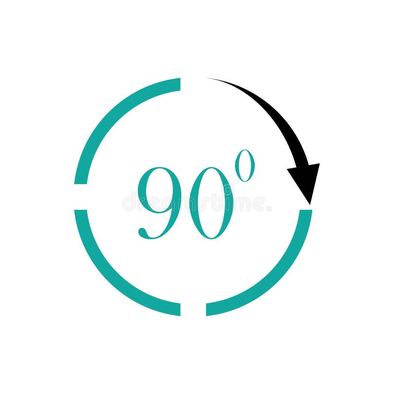Angle 90 Degrees Sign Icon. Geometry Math Symbol. Right Angle. Classic ...