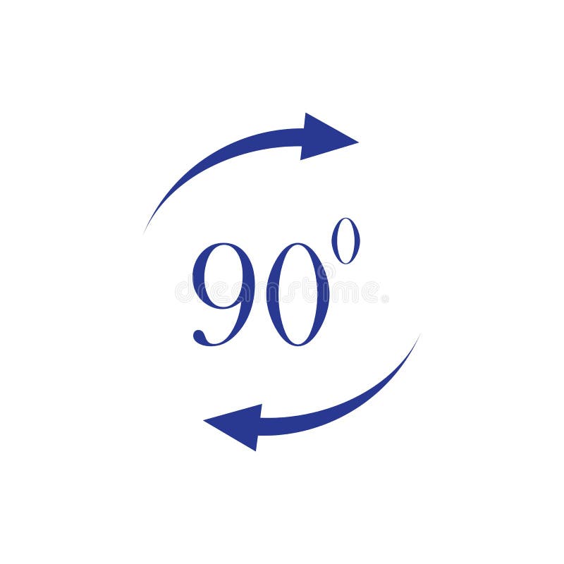 Angle 90 Degrees Sign Icon. Geometry Math Symbol. Right Angle. Classic ...