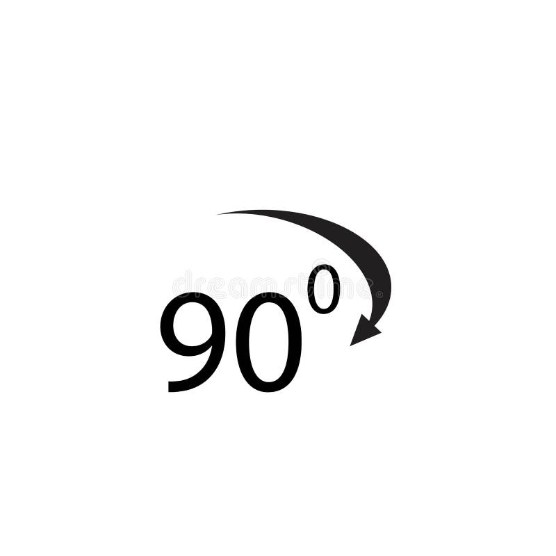 Angle 90 Degrees Sign Icon. Geometry Math Symbol. Right Angle. Classic ...