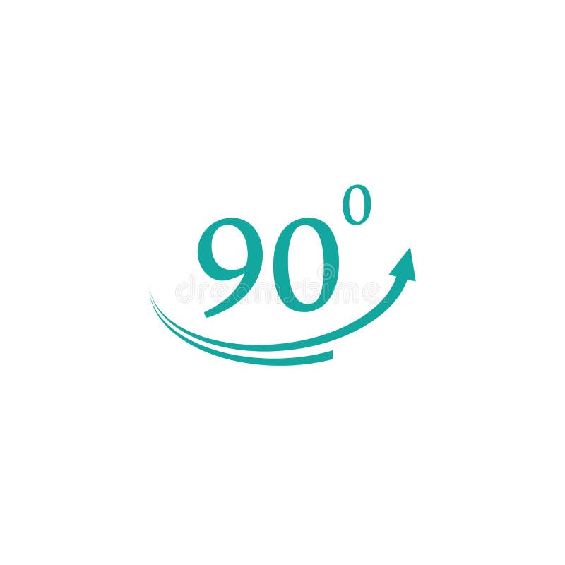 Angle 90 Degrees Sign Icon. Geometry Math Symbol. Right Angle. Classic ...