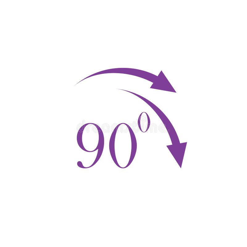 Angle 90 Degrees Sign Icon. Geometry Math Symbol. Right Angle. Classic ...