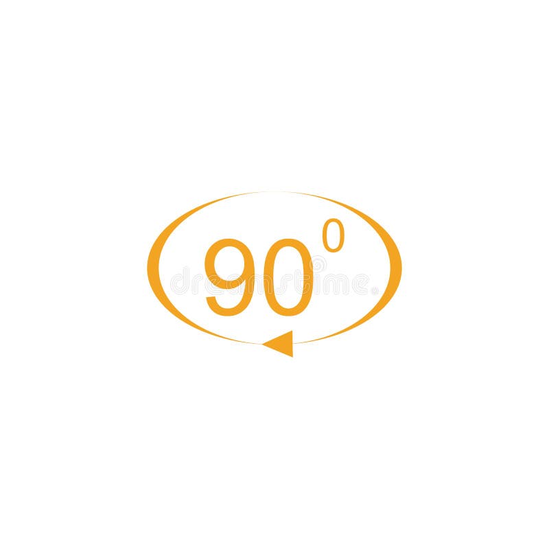 Angle 90 Degrees Sign Icon. Geometry Math Symbol. Right Angle. Classic ...