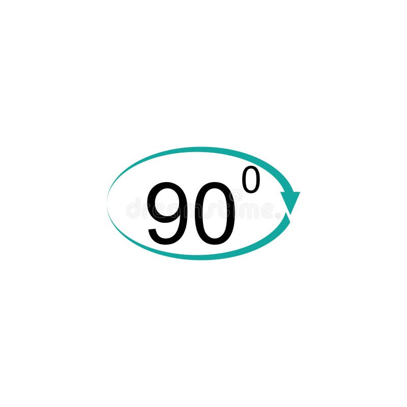 Angle 90 Degrees Sign Icon. Geometry Math Symbol. Right Angle. Classic ...