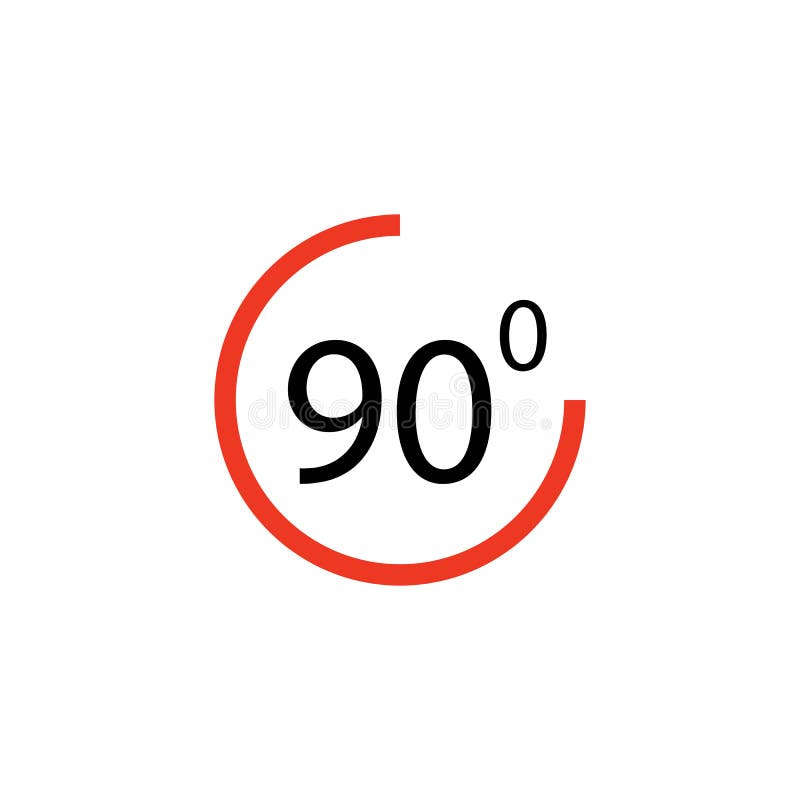 Angle 90 Degrees Sign Icon. Geometry Math Symbol. Right Angle. Classic ...