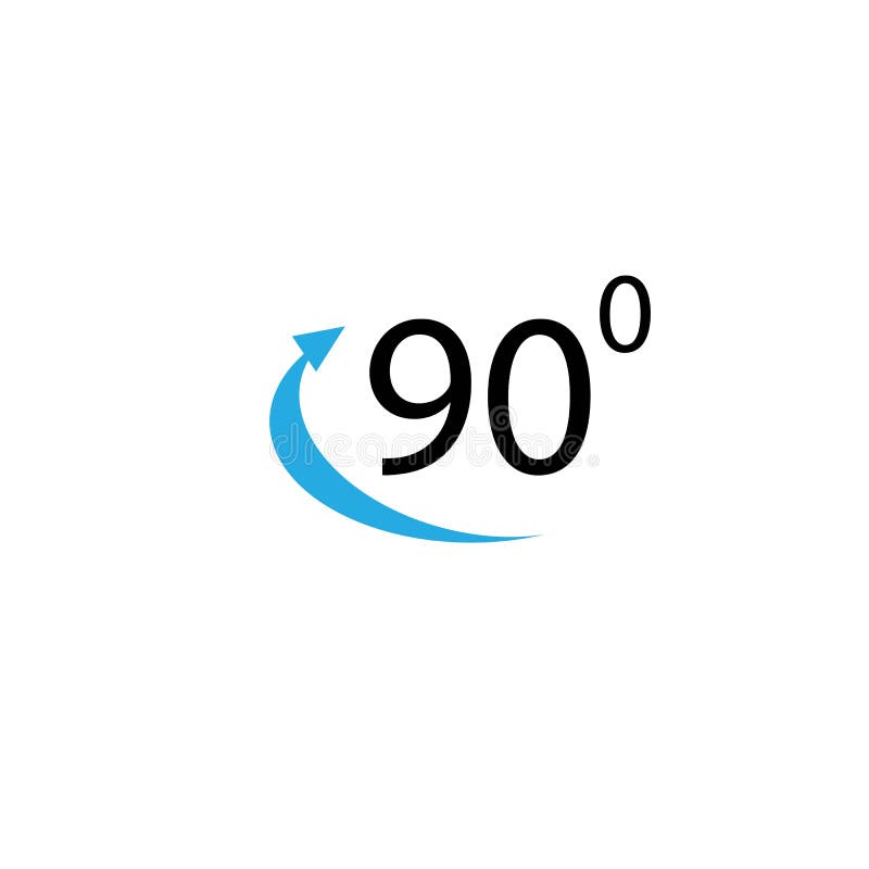Angle 90 Degrees Sign Icon. Geometry Math Symbol. Right Angle. Classic ...