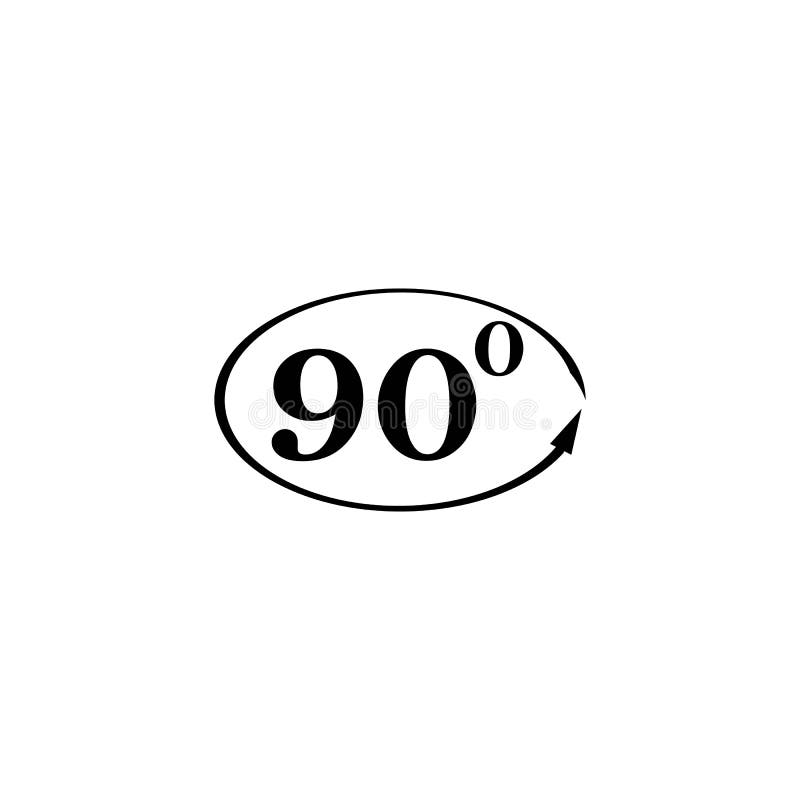 Angle 90 Degrees Sign Icon. Geometry Math Symbol. Right Angle. Classic ...