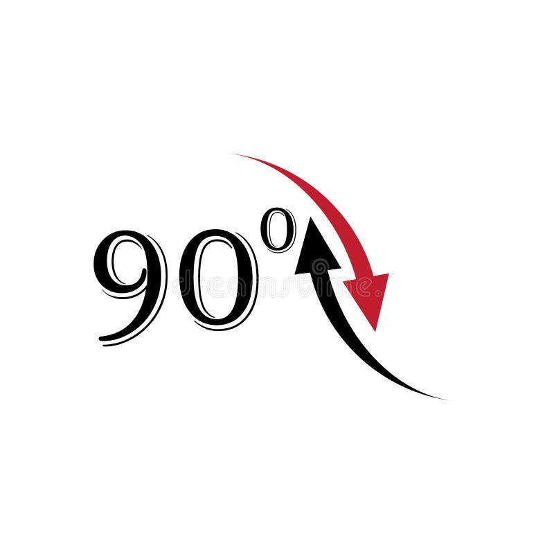Angle 90 Degrees Sign Icon. Geometry Math Symbol. Right Angle. Classic ...