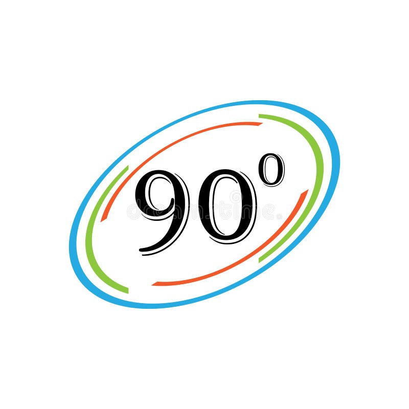 Angle 90 Degrees Sign Icon. Geometry Math Symbol. Right Angle. Classic ...