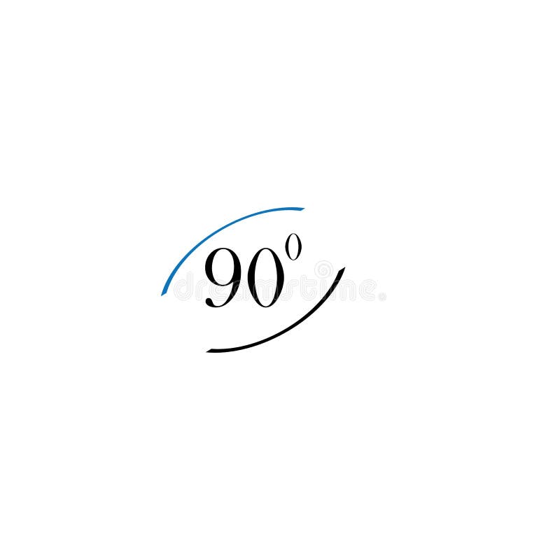 Angle 90 Degrees Sign Icon. Geometry Math Symbol. Right Angle. Classic ...