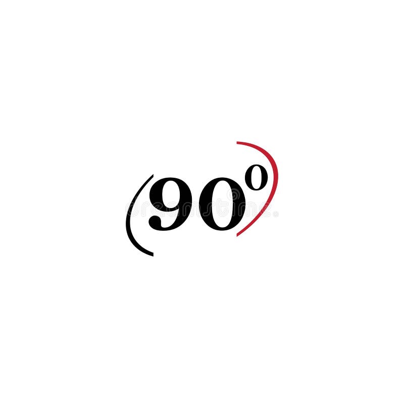 Angle 90 Degrees Sign Icon. Geometry Math Symbol. Right Angle. Classic ...