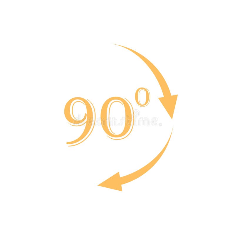 Angle 90 Degrees Sign Icon. Geometry Math Symbol. Right Angle. Classic ...