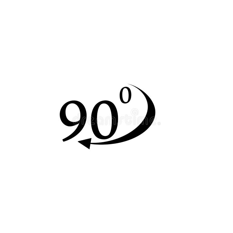 Angle 90 Degrees Sign Icon. Geometry Math Symbol. Right Angle. Classic ...